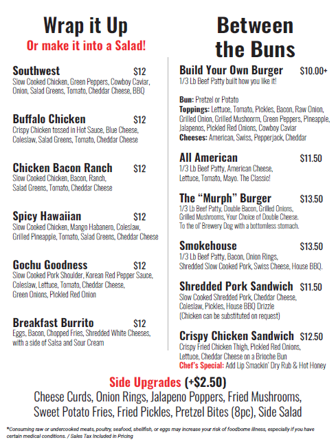 Friday Fish Fry Menu | Taproom & Grill | Hubbleton Brewing Company
